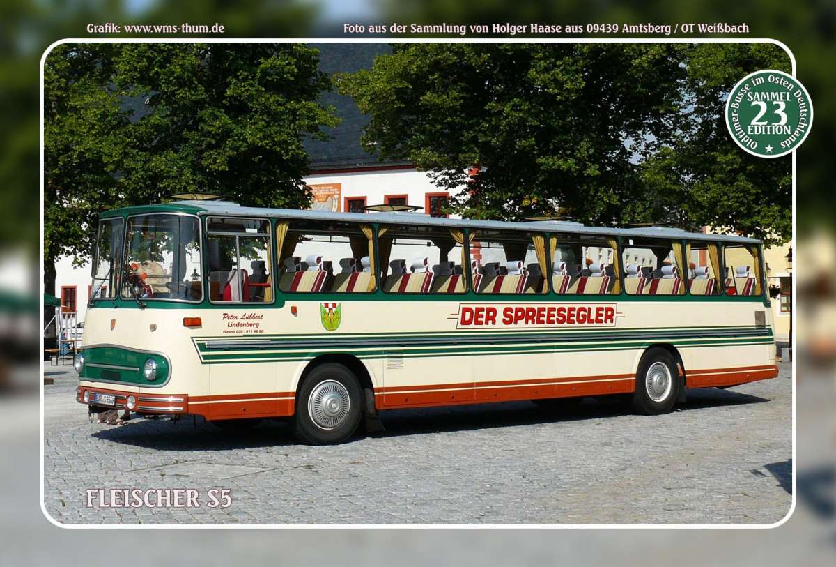 Blechschild Bus Nr.23 "Fleischer S5" | Sammeledition Oldtimer-Busse ...
